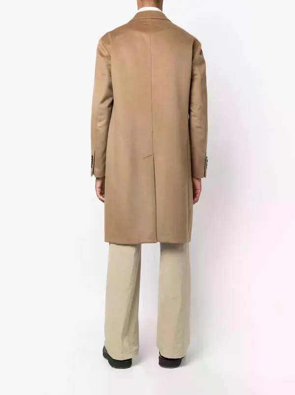 Tagliatore Peak-lapels Double-breasted Coat - Brown