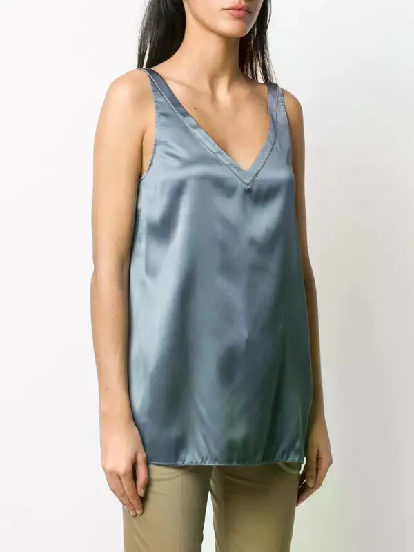 Brunello Cucinelli Metallic Sleeveless Blouse