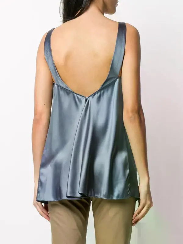 Brunello Cucinelli Metallic Sleeveless Blouse
