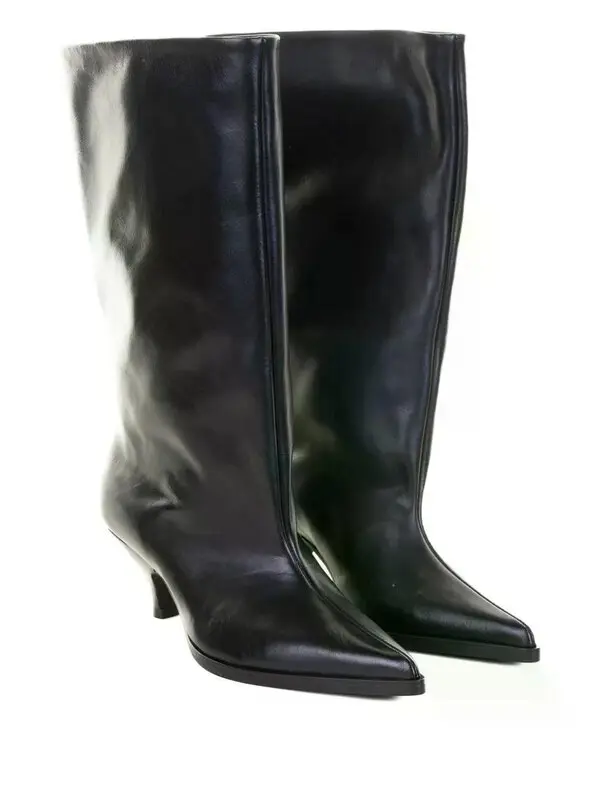 Elena Iachi Pointed-toe Leather Boots