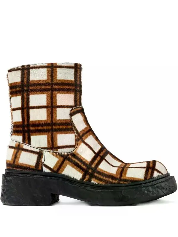 Camper Vamonos Checked Zip Boots