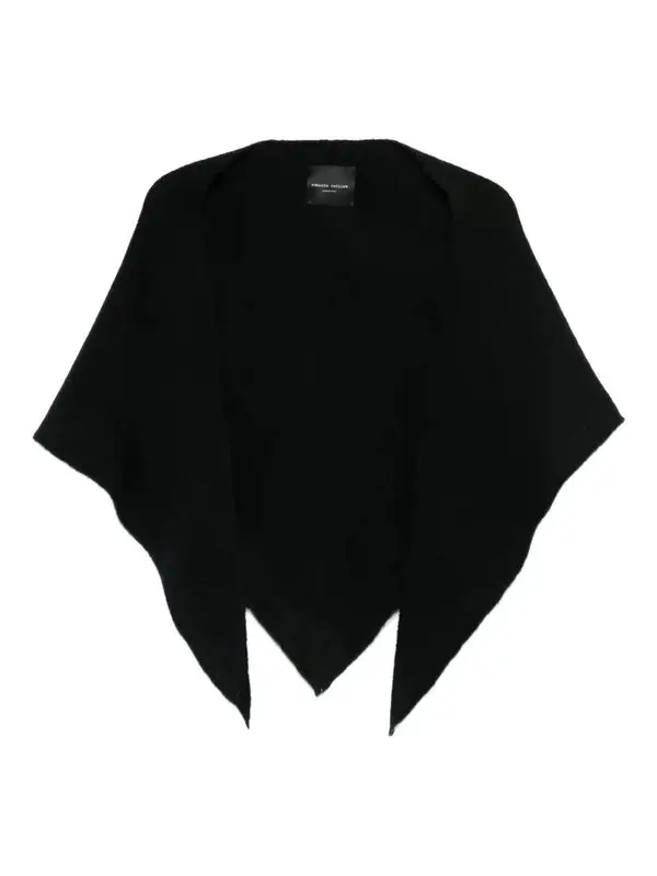 ROBERTO COLLINA Triangular Cashmere-blend Scarf - Black