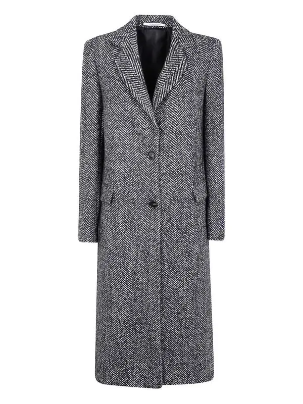 Tagliatore Amanda Herringbone Wool Coat