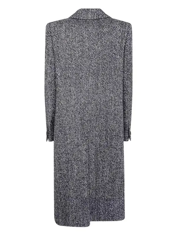 Tagliatore Amanda Herringbone Wool Coat