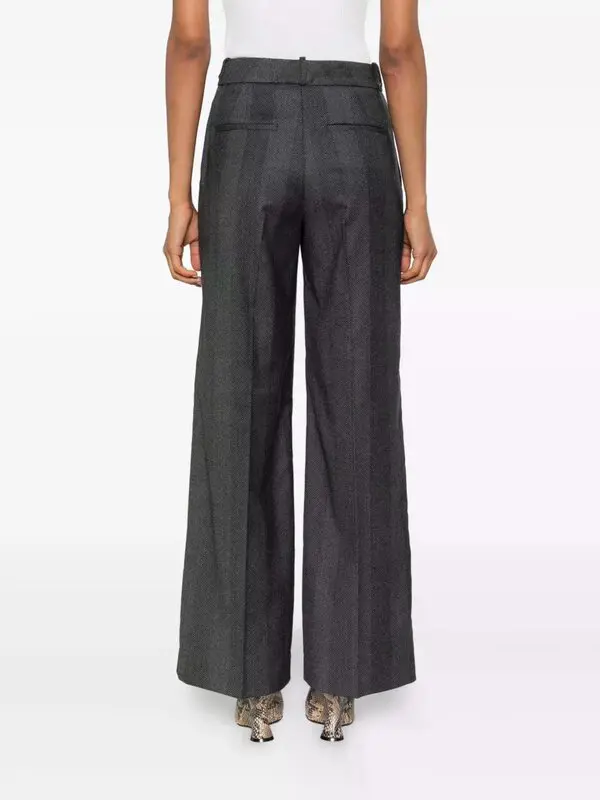 Peserico Herringbone Wide-leg Trousers
