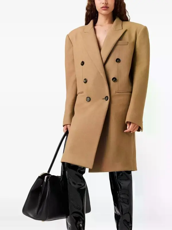 Stella McCartney Padded-shoulder Double-breasted Coat