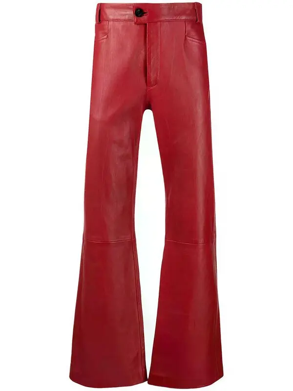 ERNEST W. BAKER Flare-cut Coated-cotton Trousers