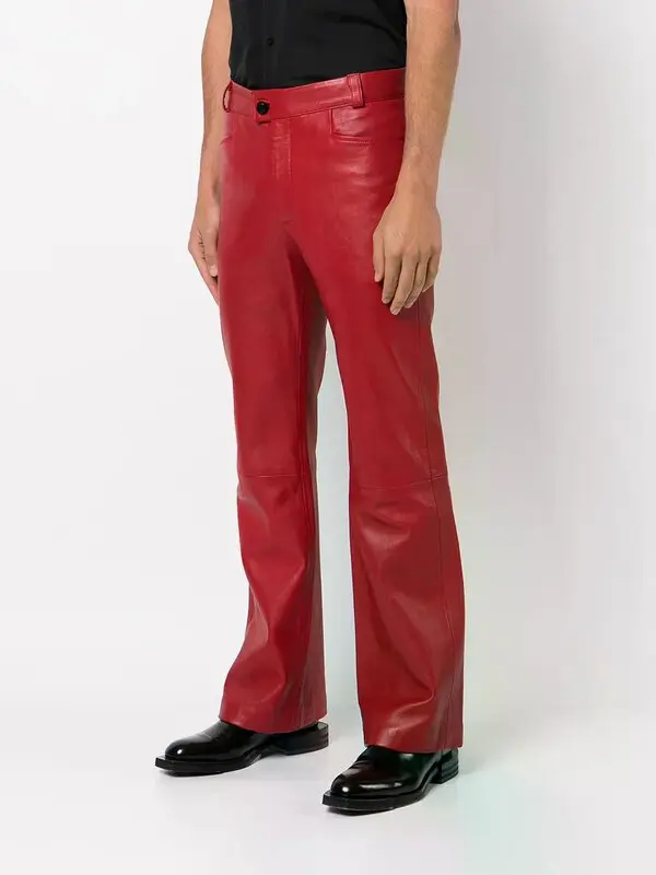 ERNEST W. BAKER Flare-cut Coated-cotton Trousers