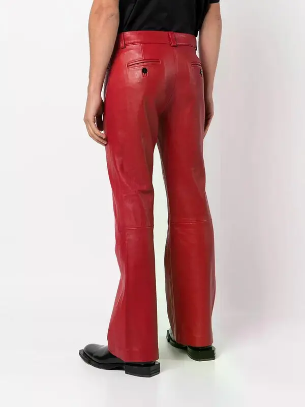 ERNEST W. BAKER Flare-cut Coated-cotton Trousers