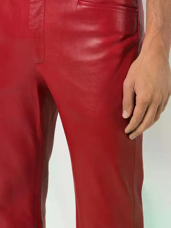 ERNEST W. BAKER Flare-cut Coated-cotton Trousers