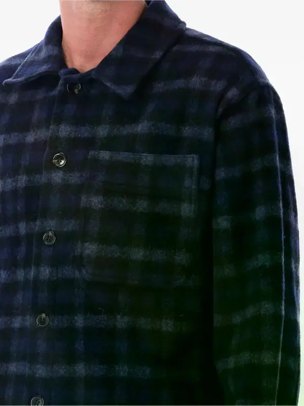 A.p.c. Checked Wool Shirt - Blue