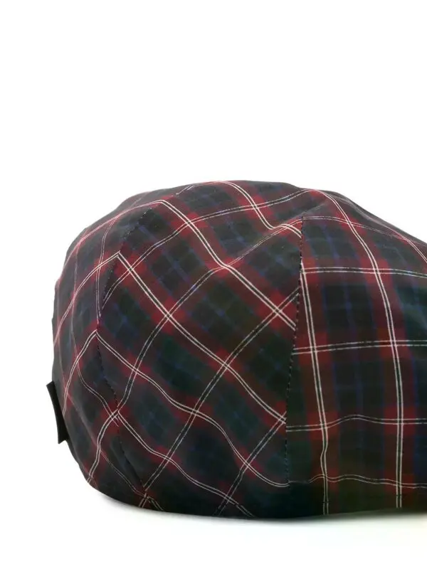 Borsalino Checked Cotton Cap