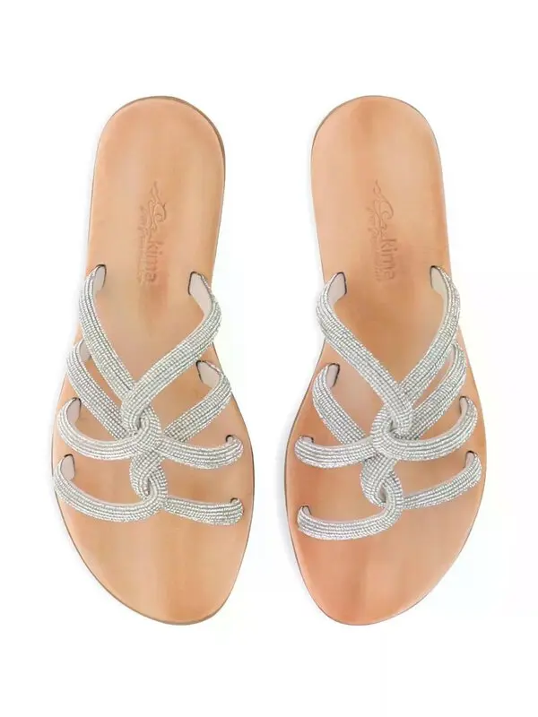 KIMA Crystal-embellished Flat Sandals