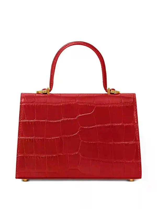 Versace Small Crocodile-embossed Top-handle Bag