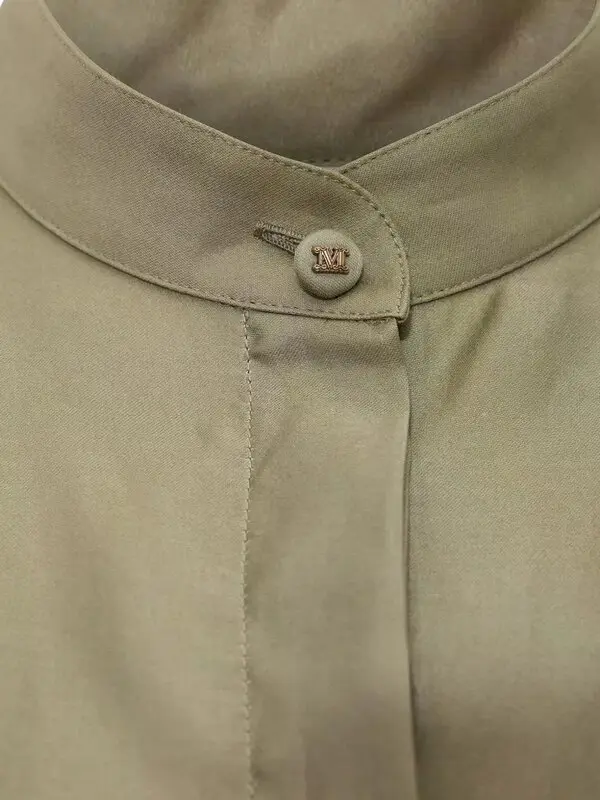 Max Mara Mandarin-collar Shirt - Green