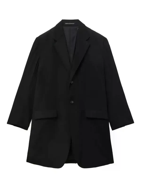 Yohji Yamamoto Single-breasted Wool Coat