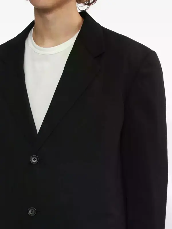 Yohji Yamamoto Single-breasted Wool Coat