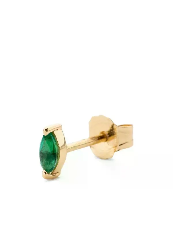 WE BY WHITEBIRD 18k Yellow Marquise Emerald Single Earring - Gold