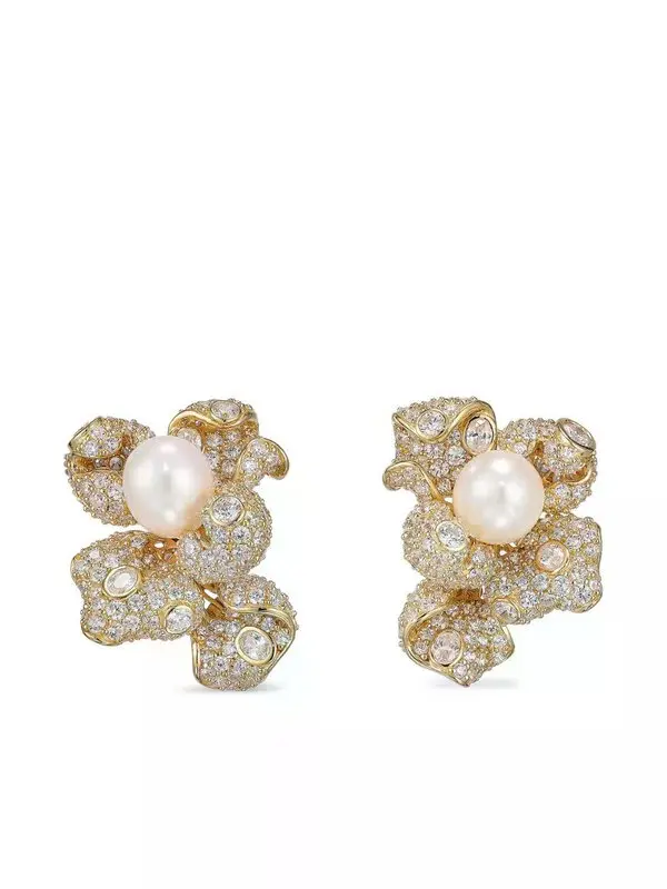 ANABELA CHAN 18k Yellow Vermeil Pearl Blossom Earrings - Gold