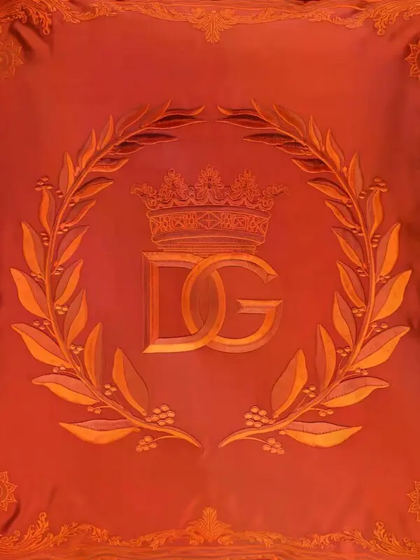 Dolce & Gabbana Crown-emblem Embroidered Cushion