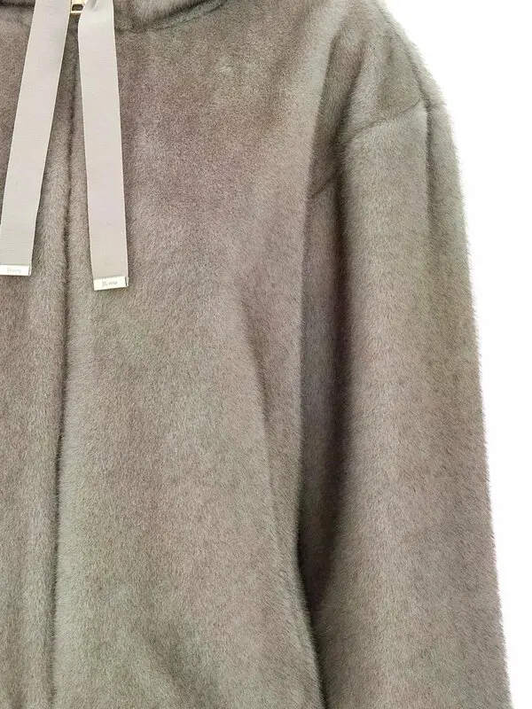 Herno Zip-front Faux Fur Jacket - Neutrals