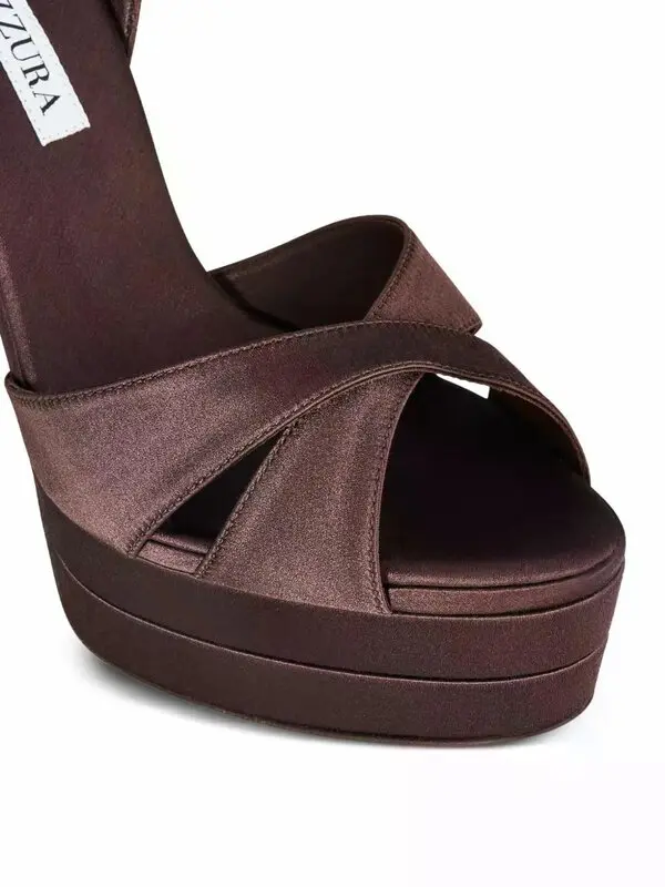 AQUAZZURA 130mm Divine Plateau Sandals - Brown