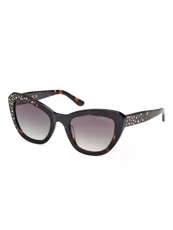 Guess Geometric Frame Sunglasses - Brown