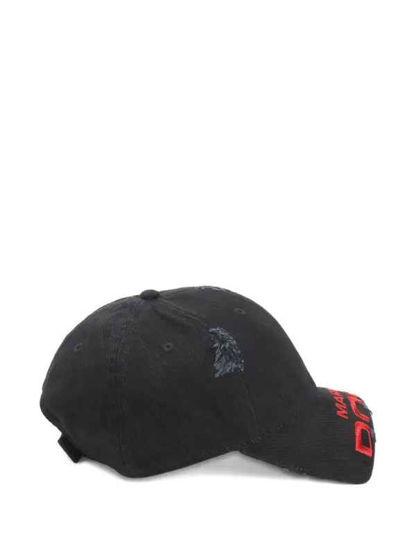 Martine Rose Distressed Logo Baseball Cap