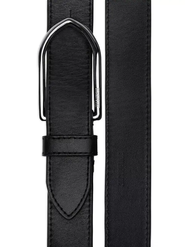 Jacquemus The Bambino Engraved-buckle Leather Belt