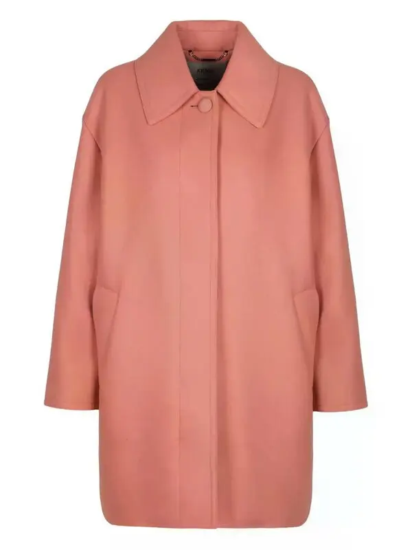 Fendi Single-breasted Coat With Elasticated Back