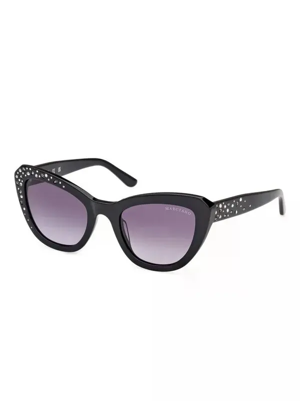 Guess Geometric Frame Sunglasses - Black