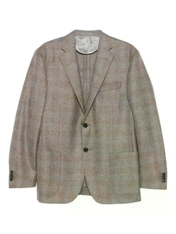 Corneliani Checked Two-button Jacket - Grey