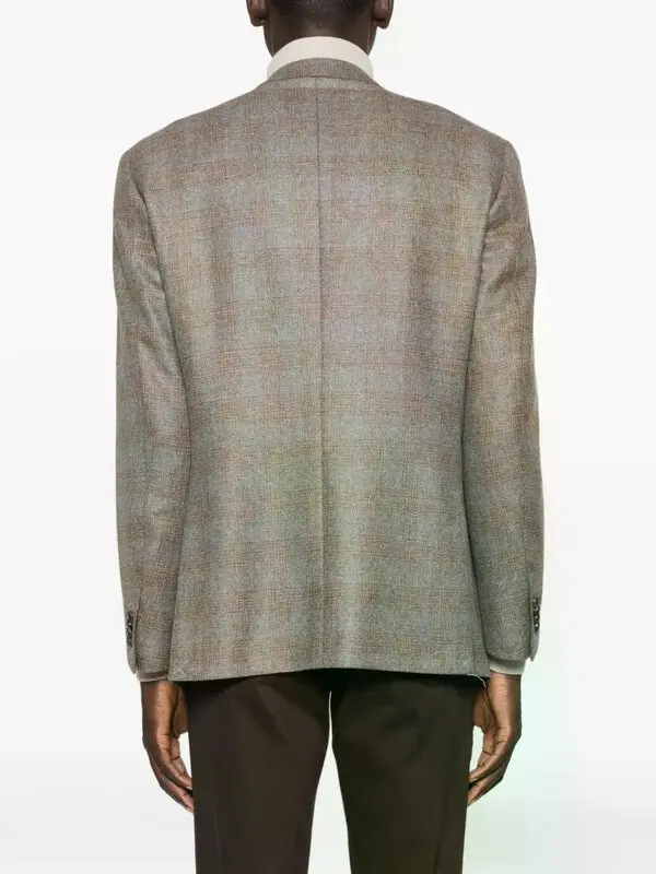 Corneliani Checked Two-button Jacket - Grey