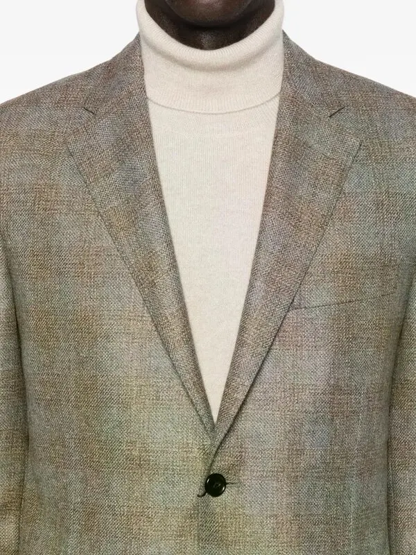 Corneliani Checked Two-button Jacket - Grey