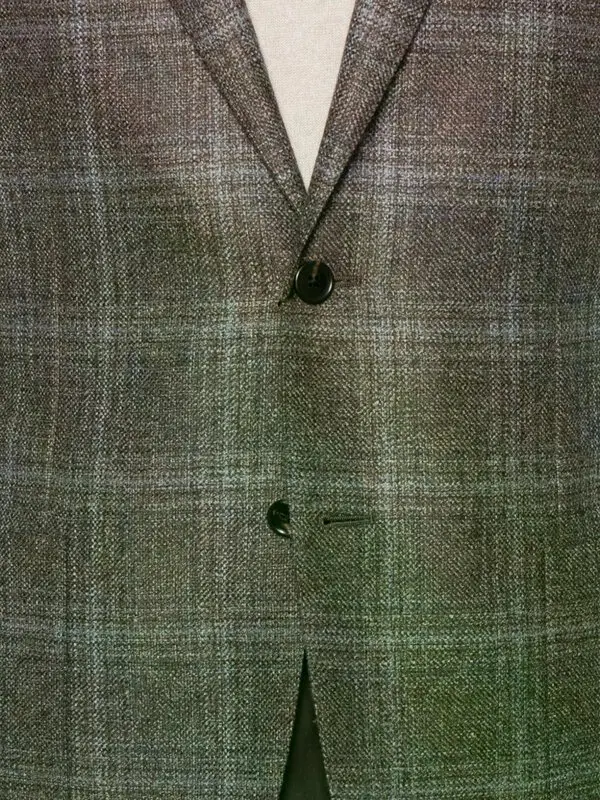 Corneliani Checked Two-button Blazer - Brown