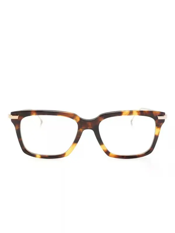 Thom Browne Rectangle-frame Glasses - Brown