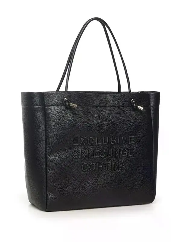 V°73 Embroidered Logo Shoulder Bag - Black