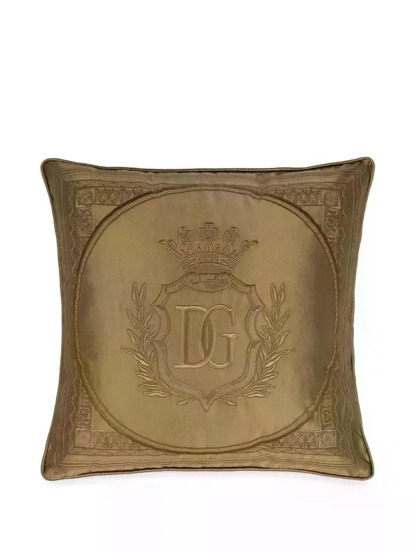 Dolce & Gabbana Small Dg-embossed Cushion - Brown