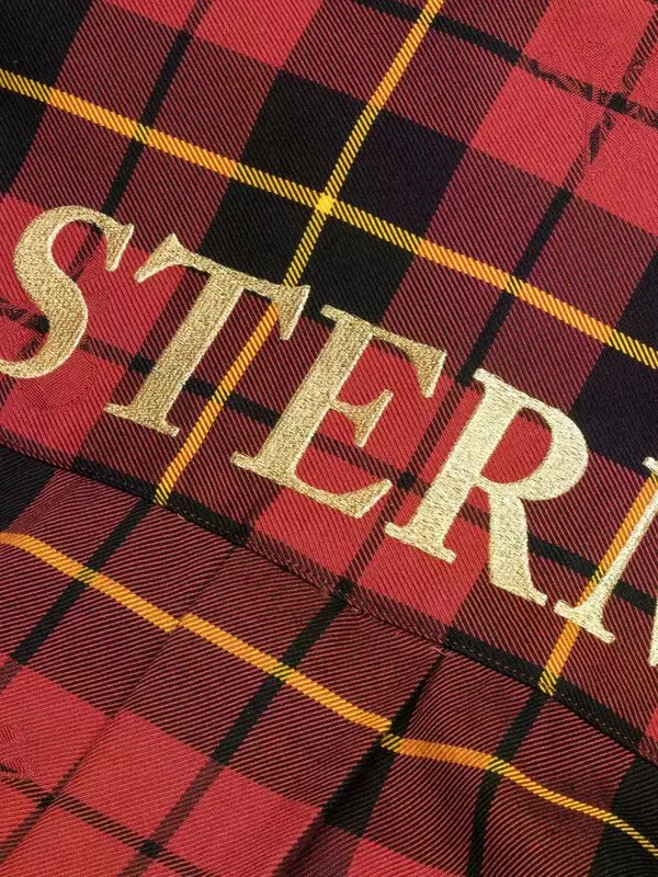MASTERMIND WORLD Skull-embroidered Plaid Shirt