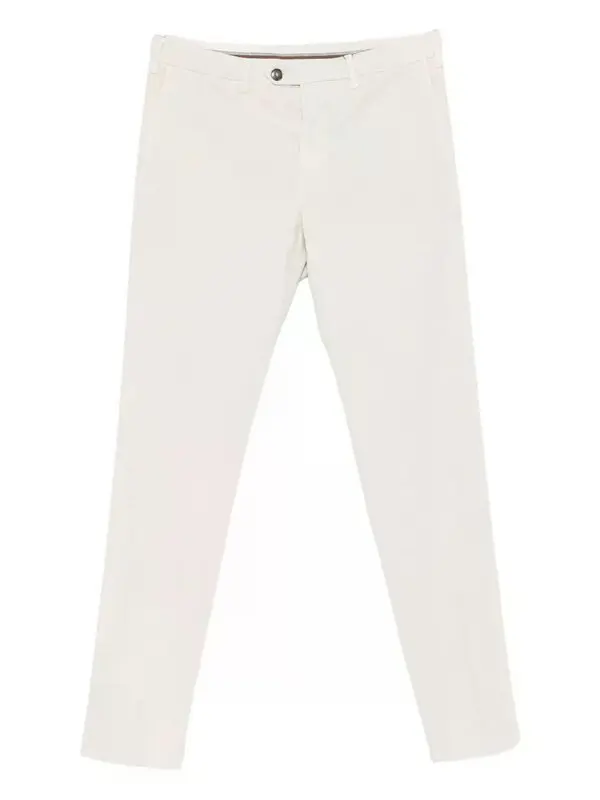 Canali Button-fastening Cotton-blend Trousers
