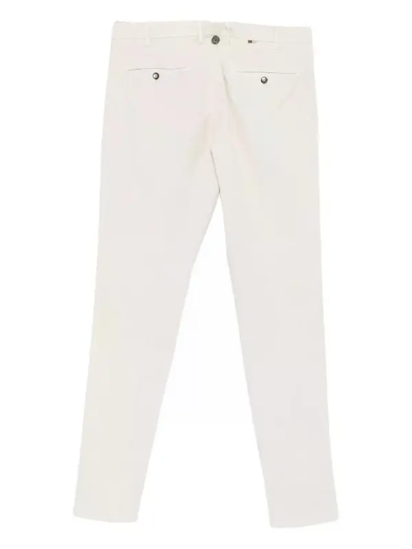 Canali Button-fastening Cotton-blend Trousers