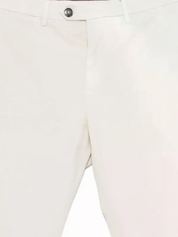 Canali Button-fastening Cotton-blend Trousers