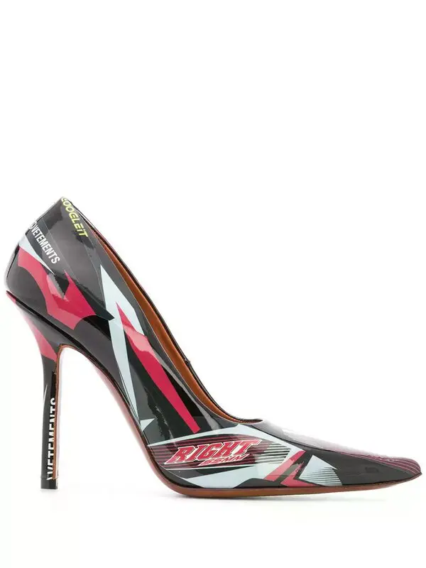 Vetements Colour-block Logo Pointed Pumps