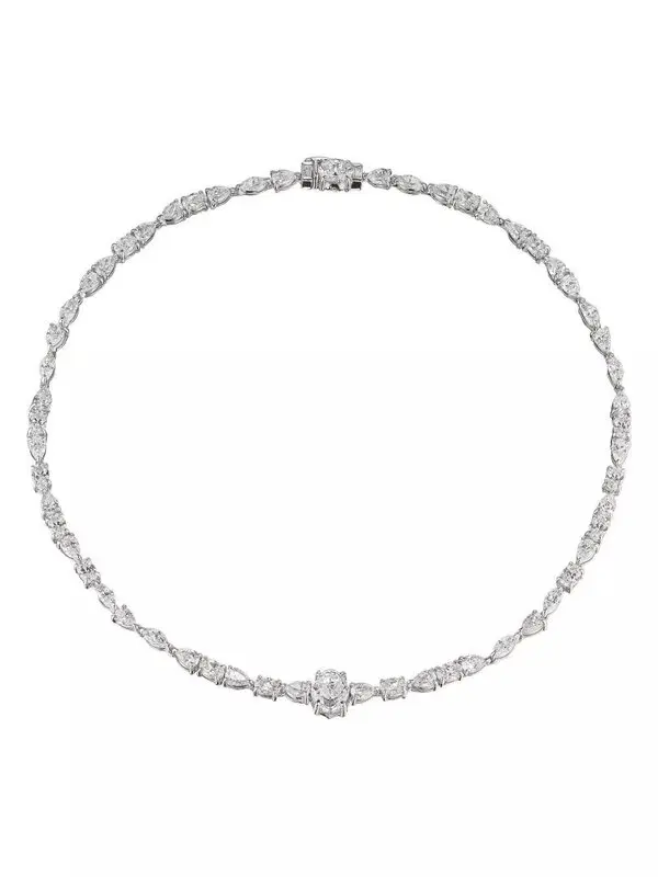 ANABELA CHAN 18kt White Gold Spectra Diamond Necklace - Silver