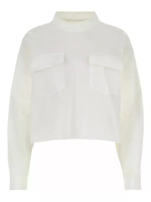 Givenchy High-neck Pocket Blouse