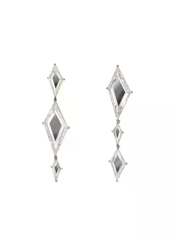 ANABELA CHAN 14k Gold Trinity's Shatter Earrings - White