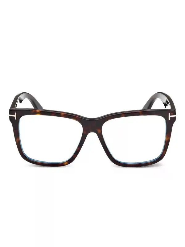 TOM FORD Tortoiseshell Clip-on Glasses - Brown