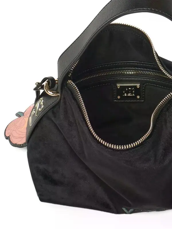 V°73 Isabella Flower-detail Shoulder Bag - Black