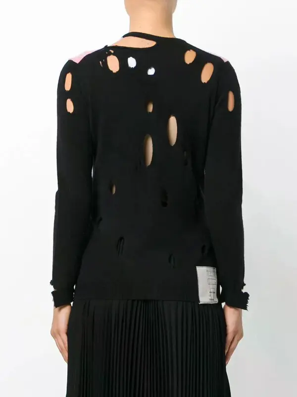 BALLANTYNE Distressed Diamond Sweater