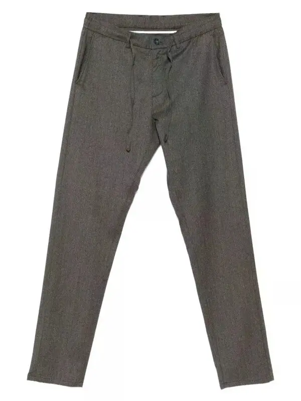 Canali Drawstring-waist Trousers - Brown